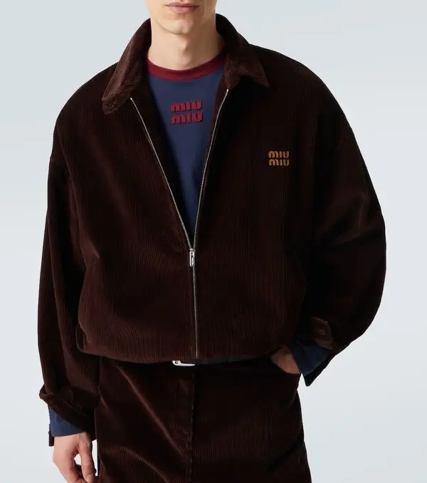 Miu Miu Cotton Corduroy Blouson Jacket