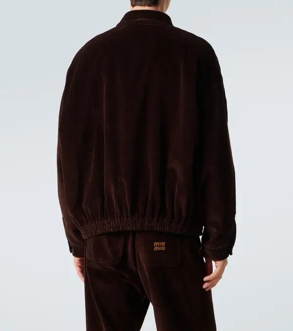 Miu Miu Cotton Corduroy Blouson Jacket