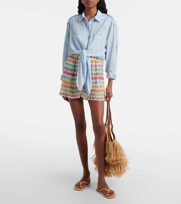 Missoni Zigzag Lame Shorts - Multicoloured