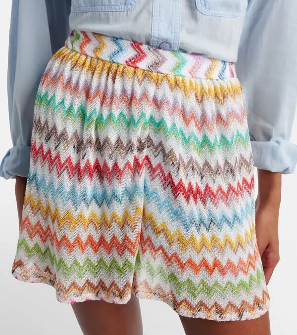 Missoni Zigzag Lame Shorts - Multicoloured