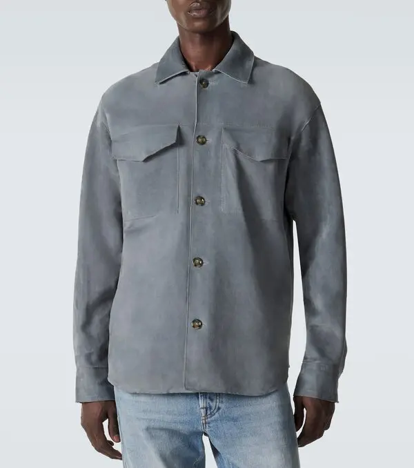 LARDINI Suede Overshirt