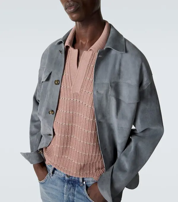 LARDINI Suede Overshirt