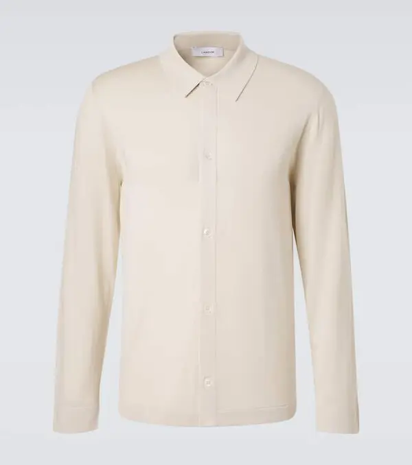 LARDINI Silk Polo Shirt - White