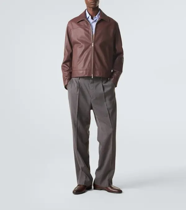 LARDINI Leather Jacket - Brown