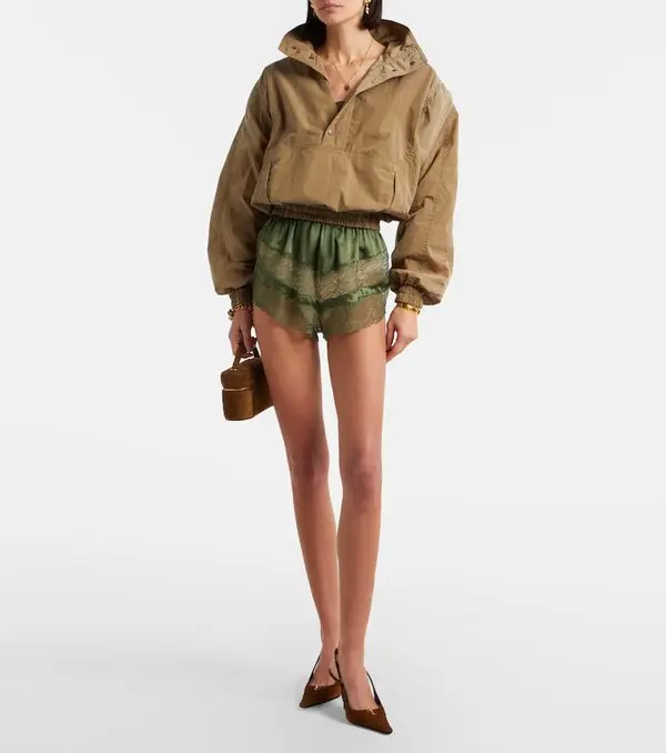 Saint Laurent Babylone Breteuil Suede Slingback Pumps - Brown