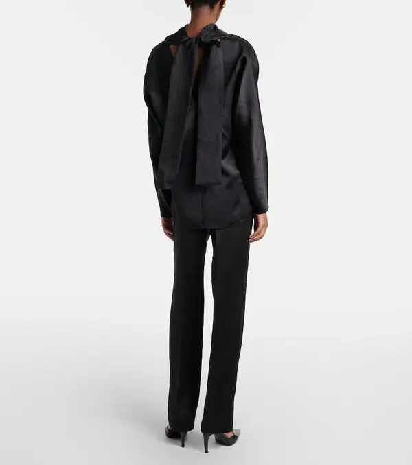 TOTEME Straight Leg Pants - Black