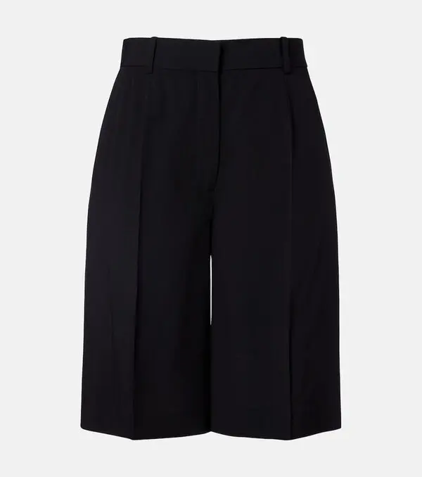 TOTEME High-rise Bermuda Shorts - Black