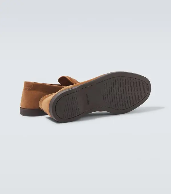 John Lobb Pace Suede Loafers - Brown