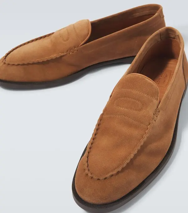 John Lobb Pace Suede Loafers - Brown
