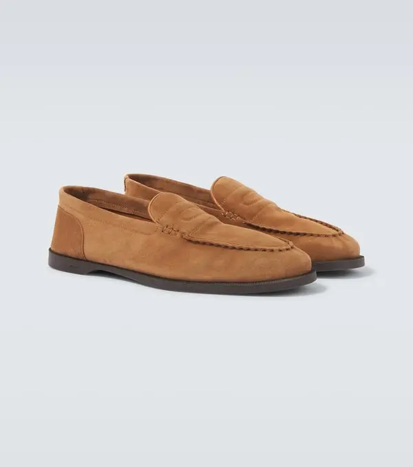 John Lobb Pace Suede Loafers - Brown