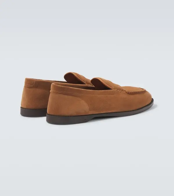John Lobb Pace Suede Loafers - Brown