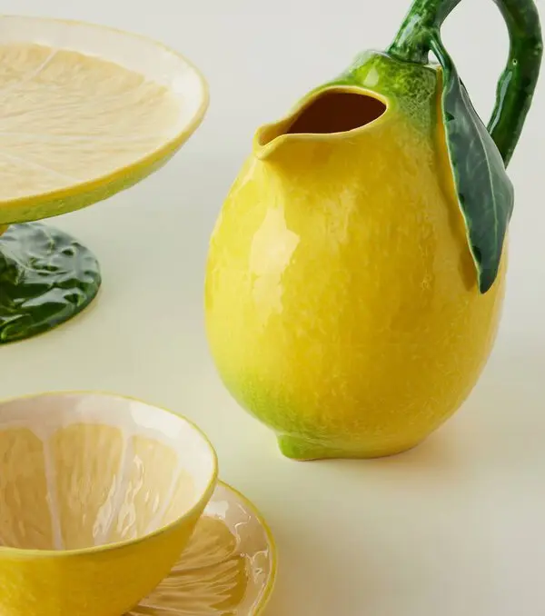 BORDALLO PINHEIRO Lemon Earthenware Pitcher