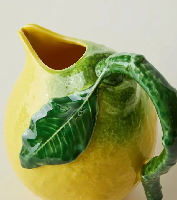 BORDALLO PINHEIRO Lemon Earthenware Pitcher