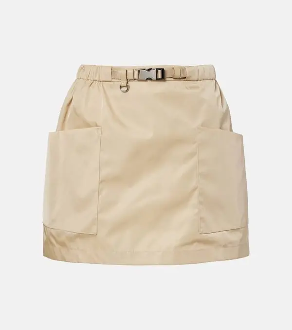 Prada Re-nylon Miniskirt - Beige