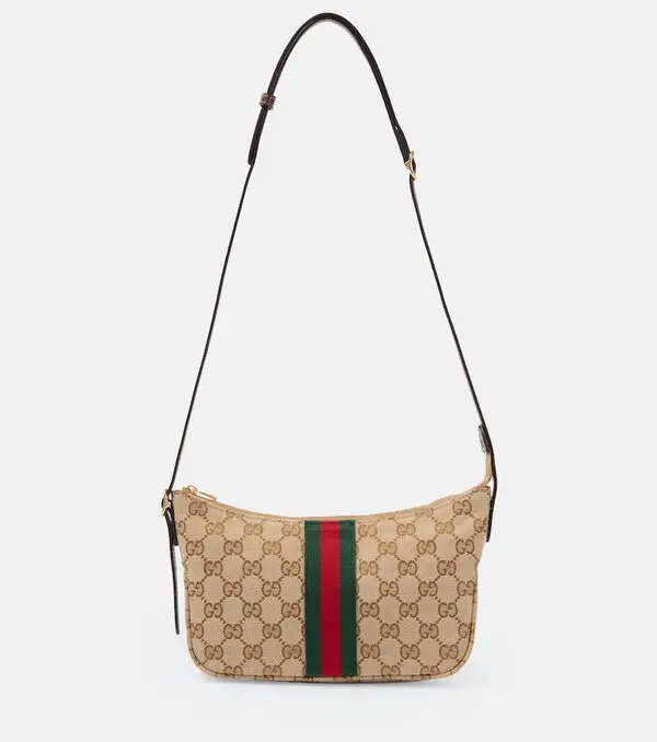 Gucci Lunetta Gg Canvas Small Crossbody Bag - Beige