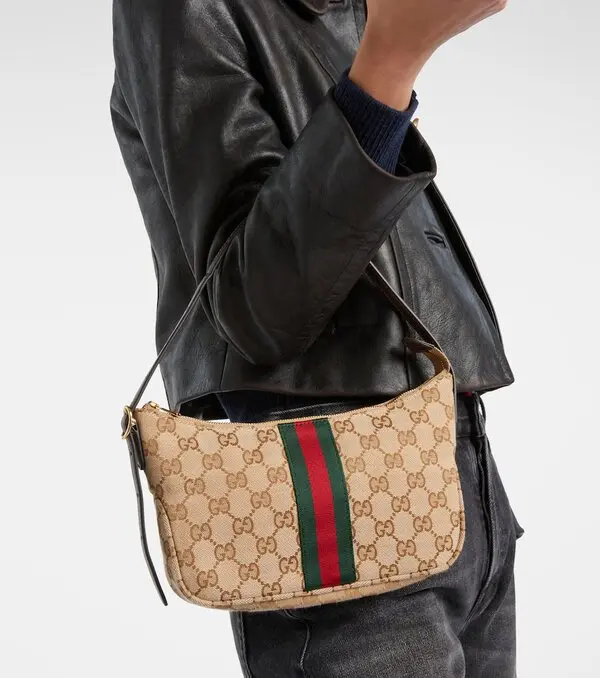 Gucci Lunetta Gg Canvas Small Crossbody Bag - Beige