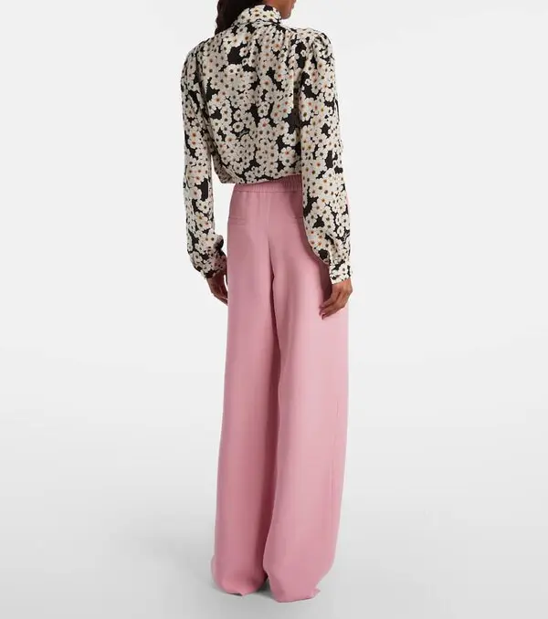 Valentino Garavani Silk Wide-leg Pants