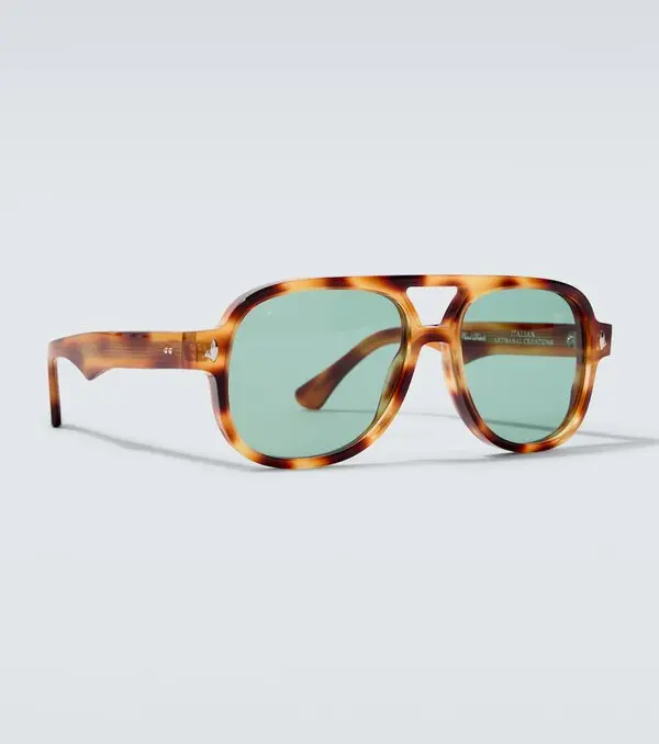 SESTINI Acetate Aviator Sunglasses - Brown