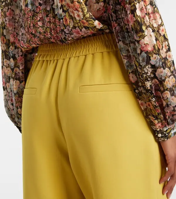 Valentino Garavani Silk Wide-leg Pants - Yellow
