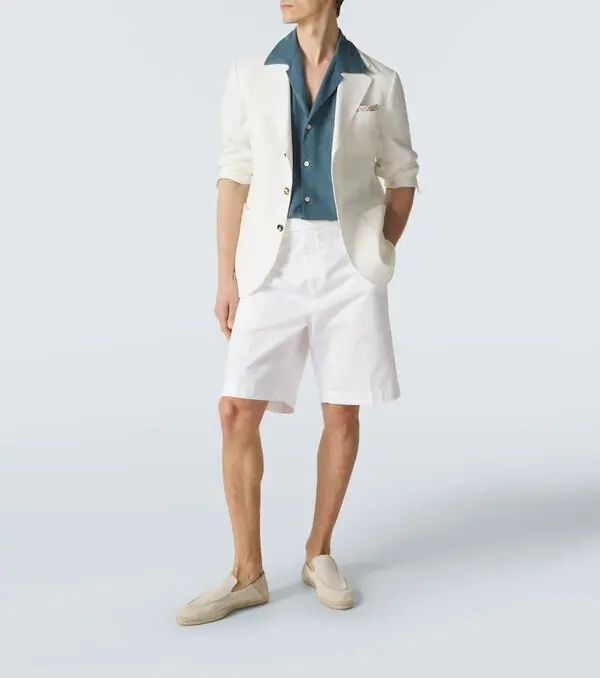 Kiton Linen Bowling Shirt
