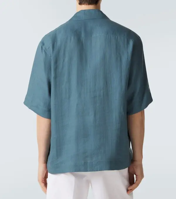 Kiton Linen Bowling Shirt
