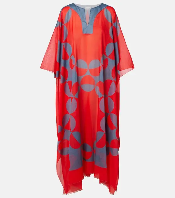 Dries Van Noten Printed Cotton Kaftan - Red