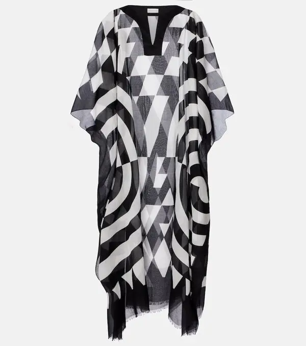 Dries Van Noten Printed Cotton Kaftan - White