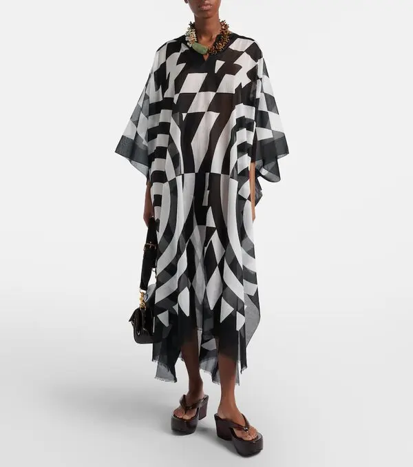 Dries Van Noten Printed Cotton Kaftan