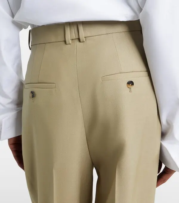Saint Laurent Wool And Silk Wide-leg Pants