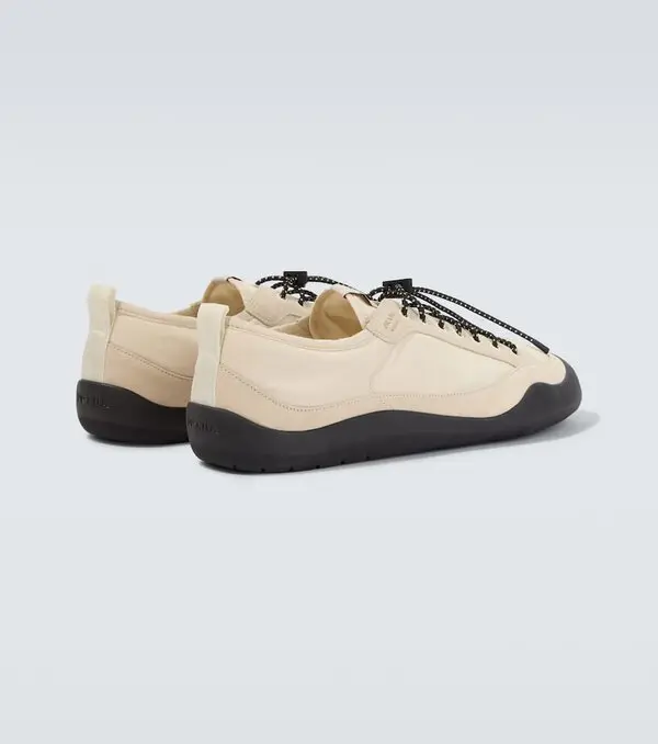 Prada Speedrock Re-nylon And Suede Sneakers - Beige