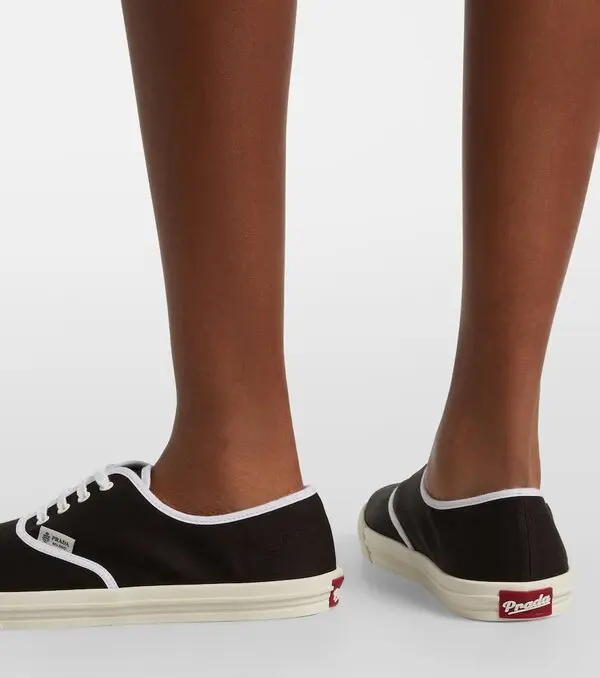 Prada Canvas Sneakers - Black