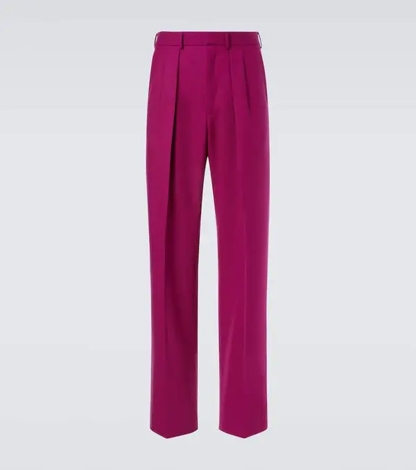 TOM FORD Wool Twill Suit Pants - Pink
