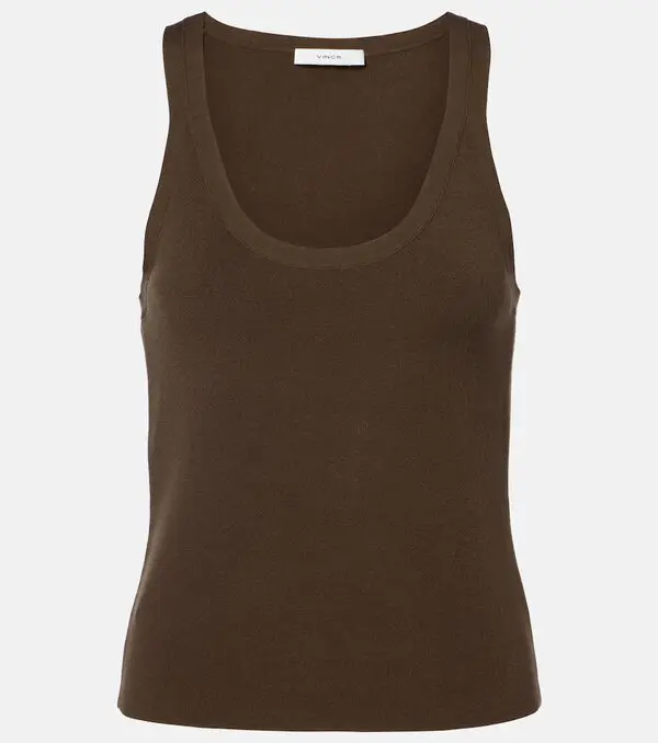 Vince Knitted Tank Top - Brown