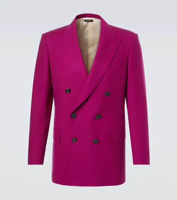 TOM FORD Wool Twill Suit Jacket - Pink