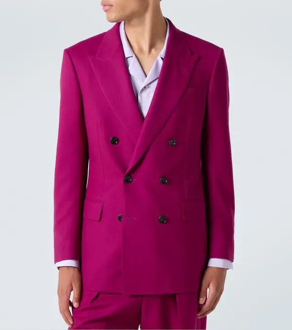 TOM FORD Wool Twill Suit Jacket - Pink