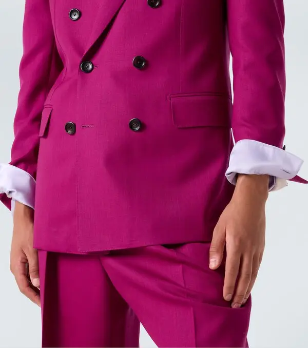 TOM FORD Wool Twill Suit Jacket - Pink