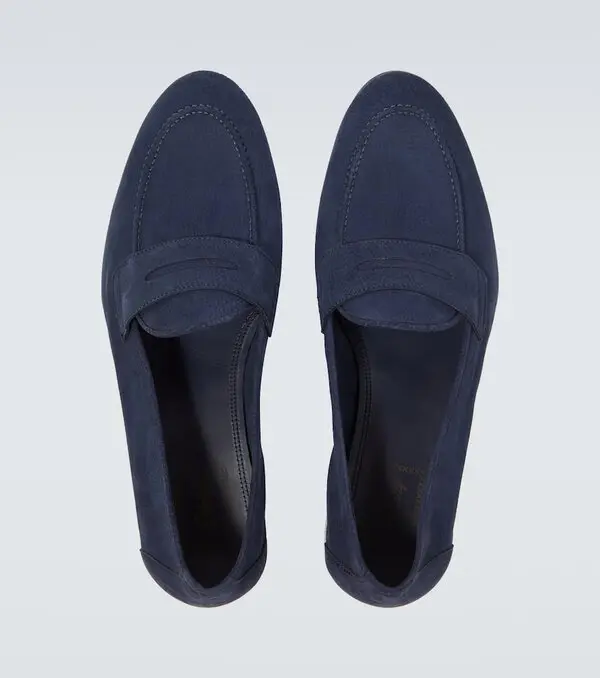 Brioni Appia Leather Penny Loafers - Blue