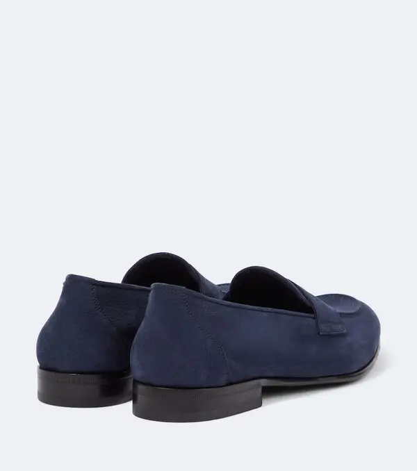 Brioni Appia Leather Penny Loafers - Blue