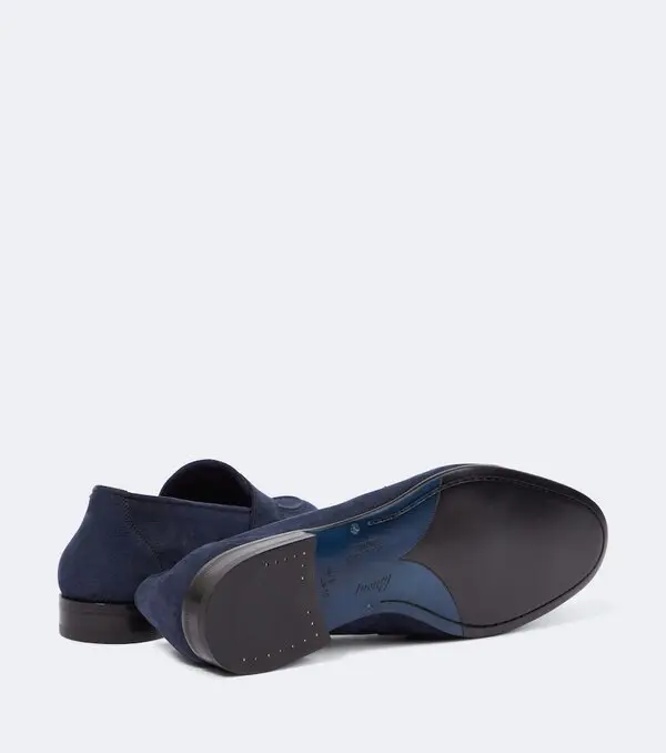 Brioni Appia Leather Penny Loafers - Blue
