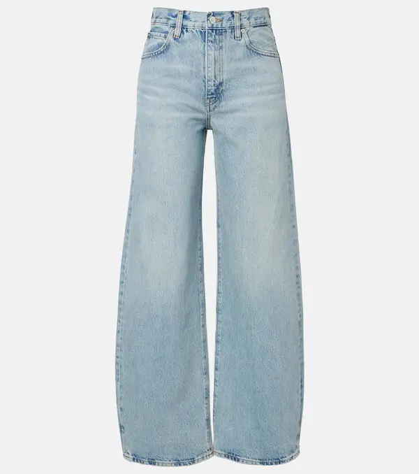FRAME Bow Barrel-leg Jeans - Blue