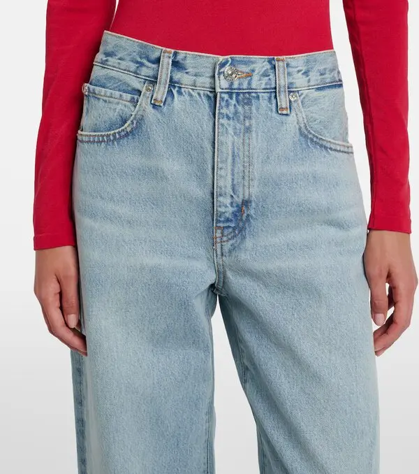 FRAME Bow Barrel-leg Jeans - Blue