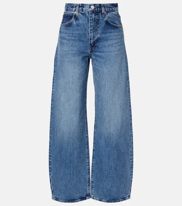 FRAME Bow Barrel-leg Jeans - Blue