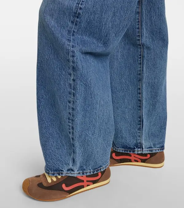 FRAME Bow Barrel-leg Jeans - Blue