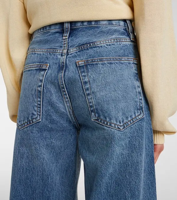 FRAME Bow Barrel-leg Jeans - Blue