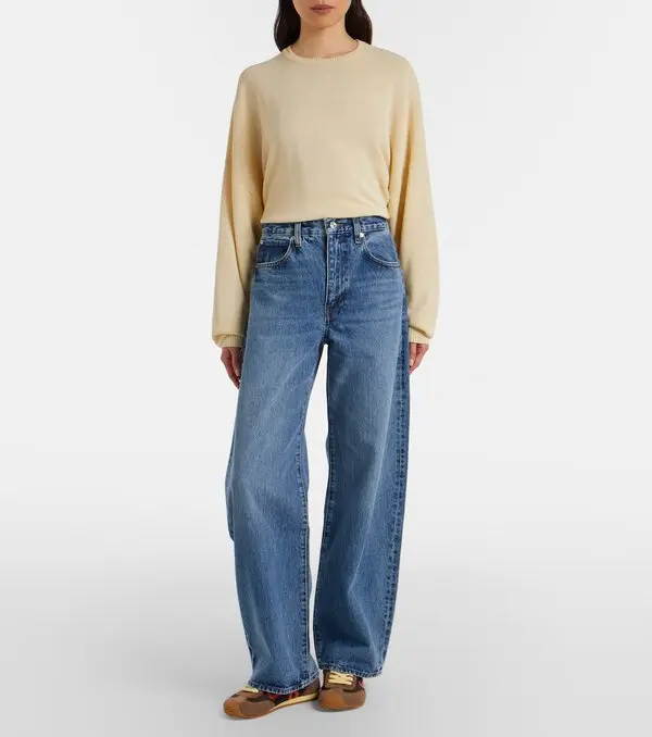 FRAME Bow Barrel-leg Jeans - Blue
