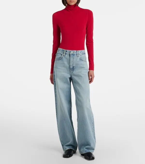 FRAME Bow Barrel-leg Jeans - Blue