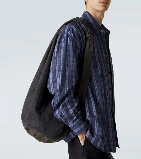 Our Legacy Drip Denim Shoulder Bag - Blue