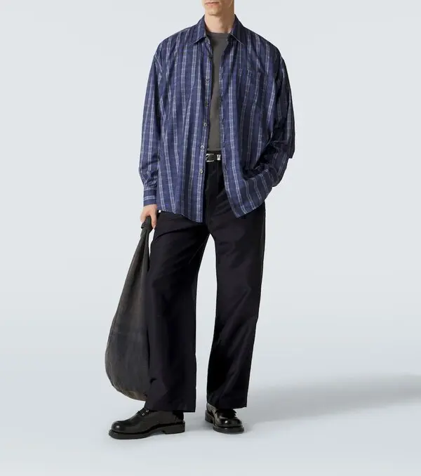 Our Legacy Drip Denim Shoulder Bag - Blue