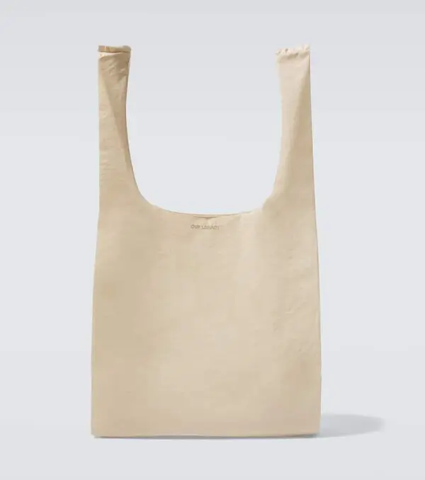 Our Legacy Logo Embroidered Shopper - Beige