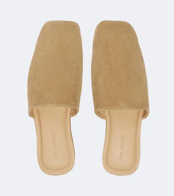 Our Legacy Cigarr Suede Mules - Beige